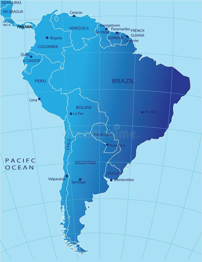 Map Equator South America Stock Illustrations – 951 Map Equator South ...