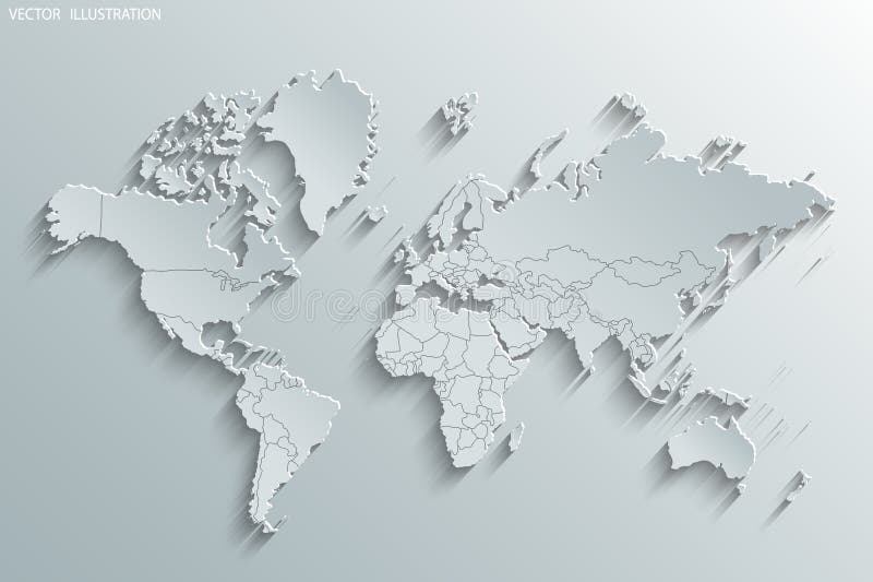 Political Map of the World. Stock Vector - Illustration of education ...