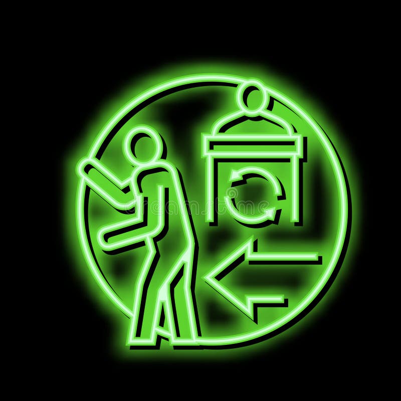 Political Persecution Refugee Neon Glow Icon Illustration Stock Vector ...