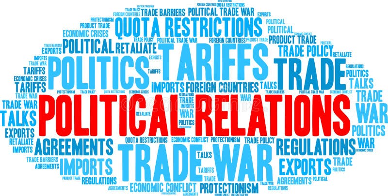 Political Relations Word Cloud Stock Vector - Illustration of foreign ...