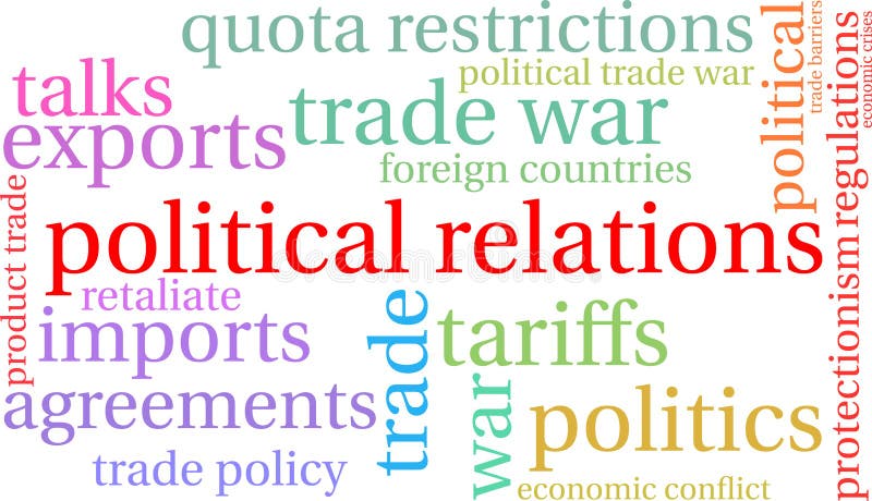 Political Relations Word Cloud Stock Vector - Illustration of crises ...