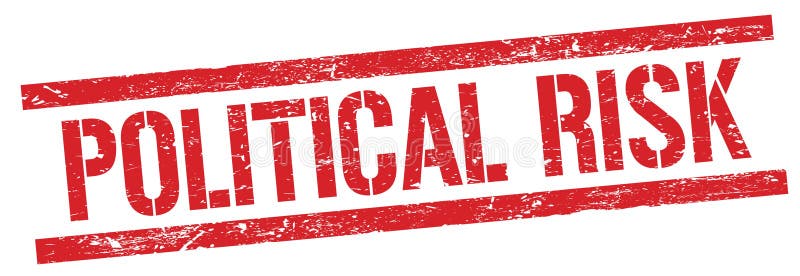 POLITICAL RISK Text on Red Grungy Rectangle Stamp Stock Illustration ...