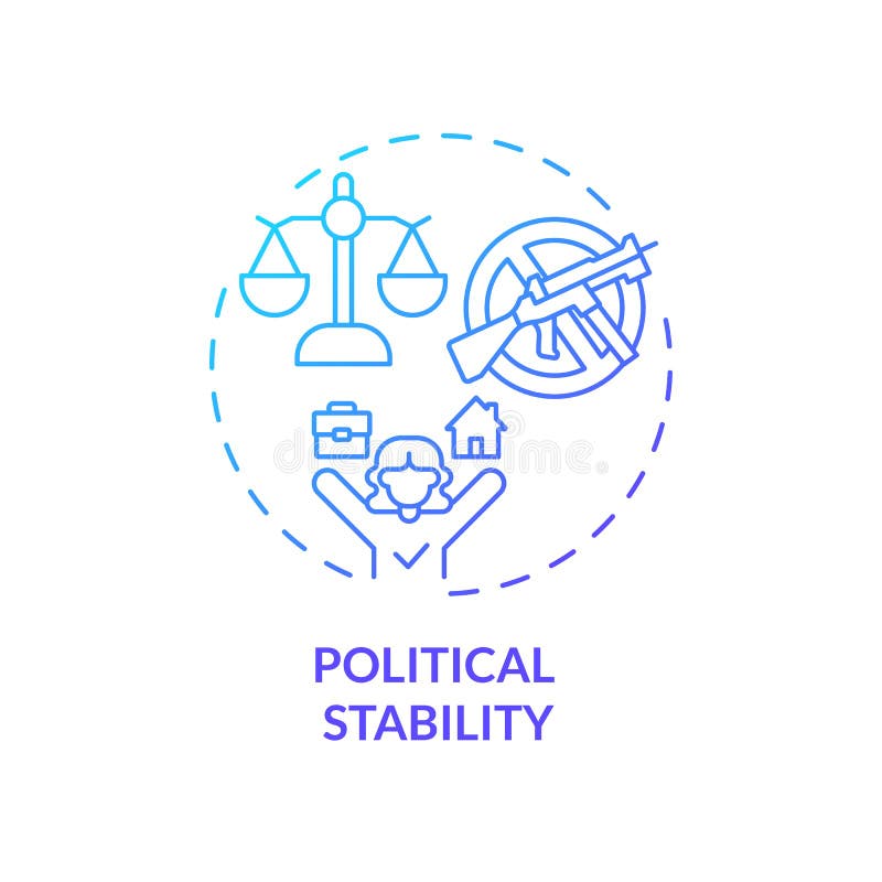 Political Stability Blue Gradient Concept Icon Stock Vector ...