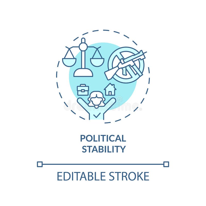 Political Stability Turquoise Concept Icon Stock Vector - Illustration ...