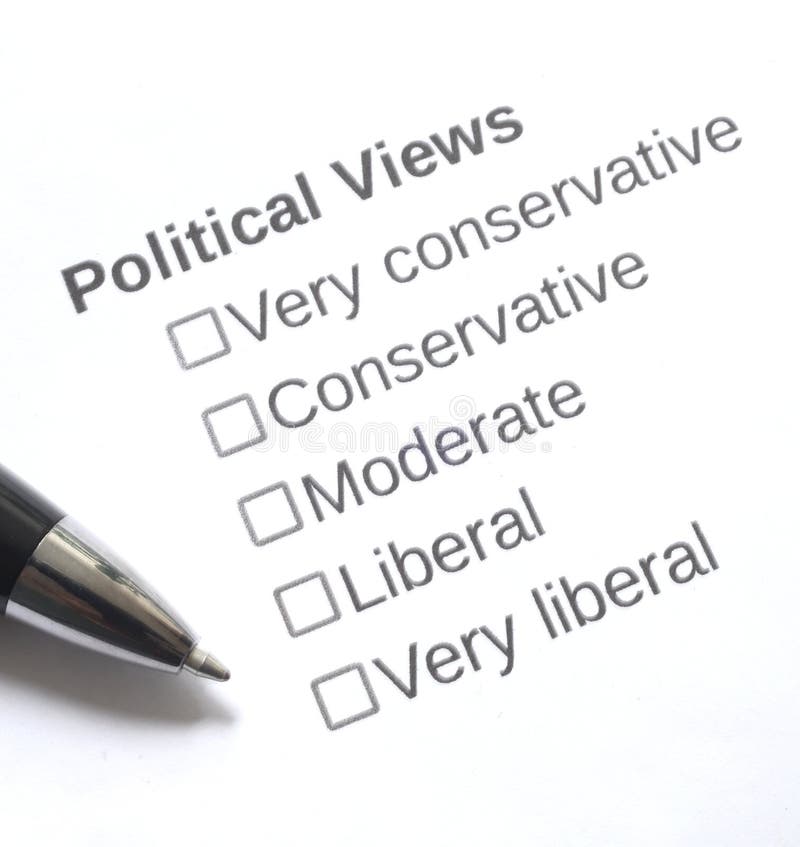 Political Views Survey with Answer Choices Stock Image - Image of ...