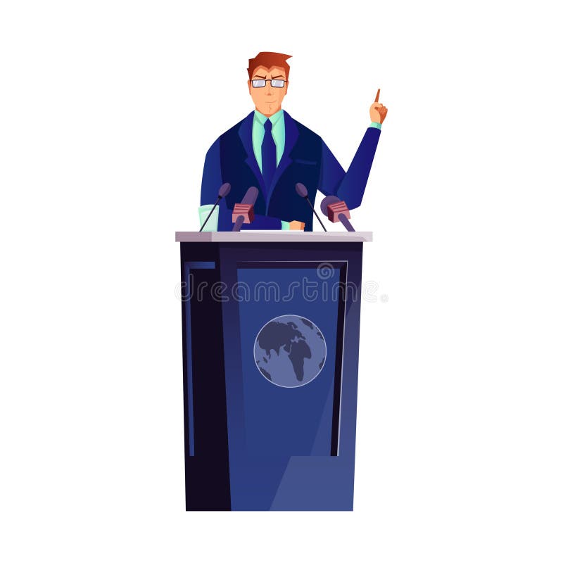 Politician Flat Illustration Stock Vector - Illustration of ...