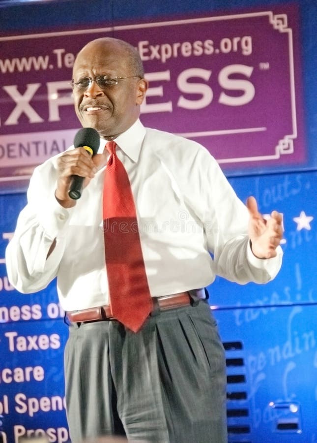 Herman Cain on the Stump editorial stock image. Image of cain - 21093464