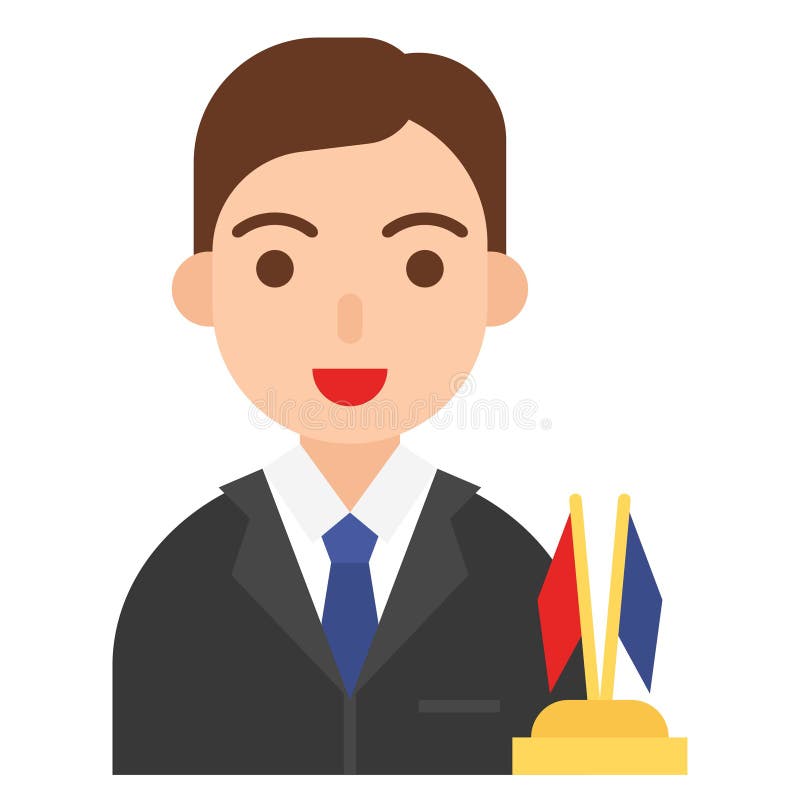 Politician Icon Vector Sign and Symbol Isolated on White Background ...
