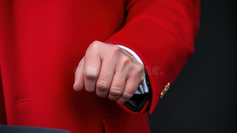 Politician Making Public Pledge with Firm Hand Gesture Stock Photo ...