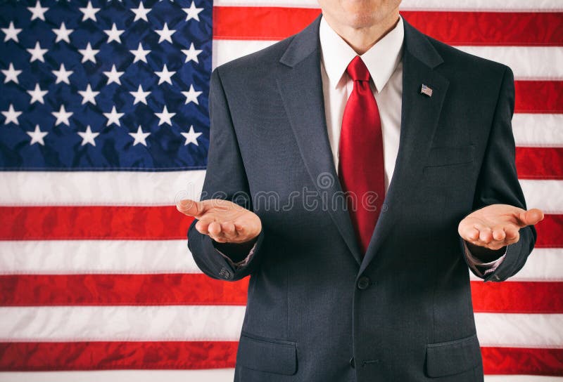 Politician: Man with Hands Empty and Out Stock Photo - Image of ...
