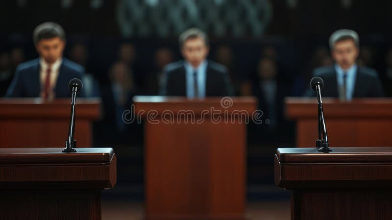 Politicians Engaging in a Heated Debate during Stock Illustration ...