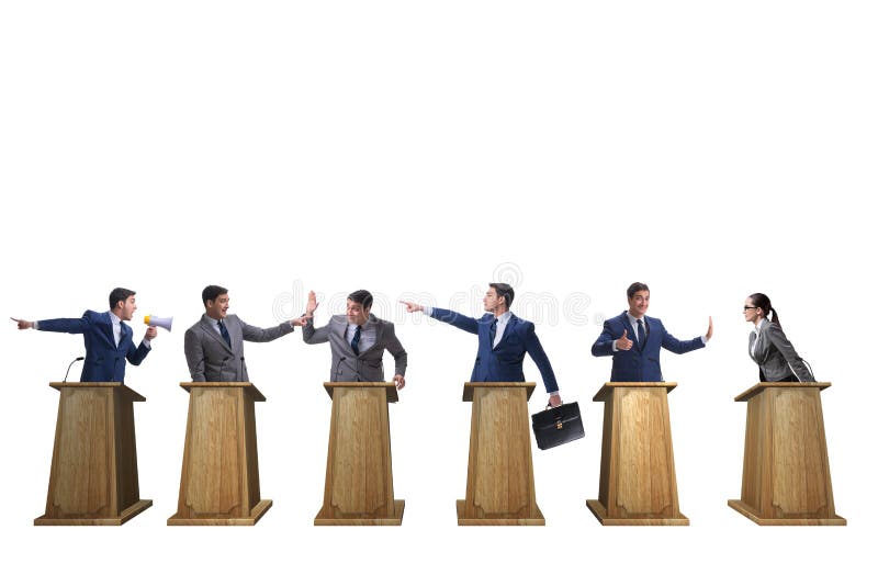The Politicians Participating in Political Debate Stock Photo - Image ...