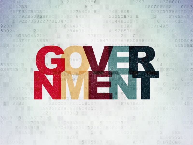 Politics Concept: Government on Digital Data Paper Background Stock ...