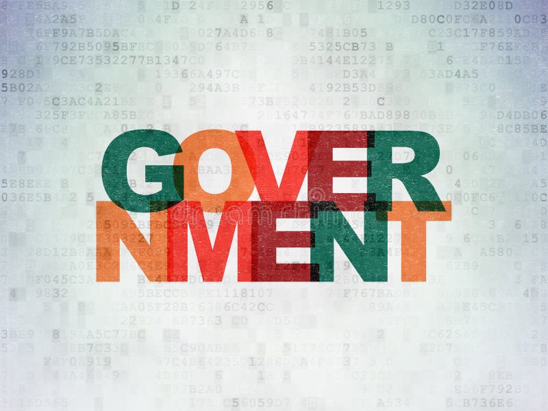 Politics Concept: Government on Digital Data Paper Background Stock ...