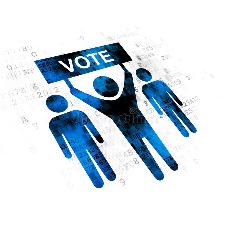 Politics Concept: Election Campaign on Digital Background Stock ...
