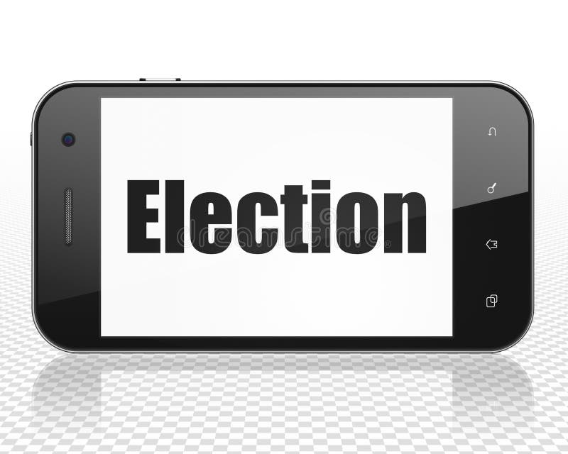 Politics Concept: Smartphone with Election on Display Stock ...