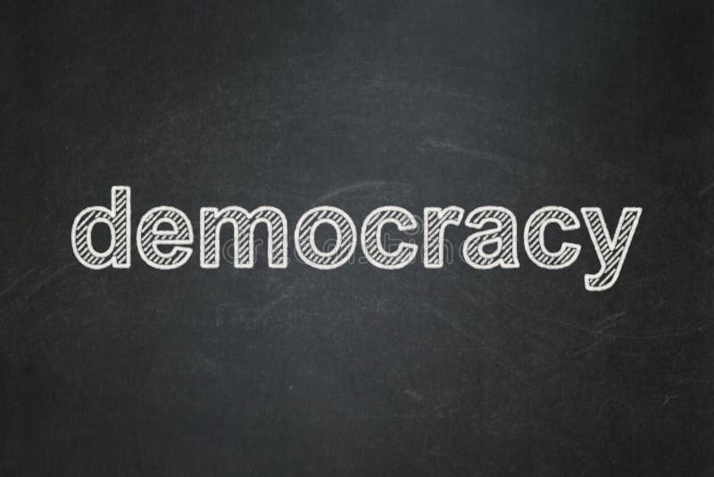 Politics Concept: Democracy on Chalkboard Background Stock Illustration ...