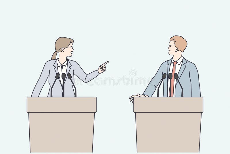 Politics Debates And Arguing Concept Stock Vector Illustration Of