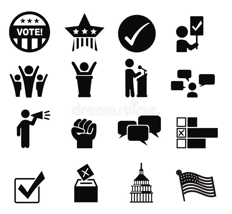 Icons of Politics and American Elections Editorial Image - Illustration ...