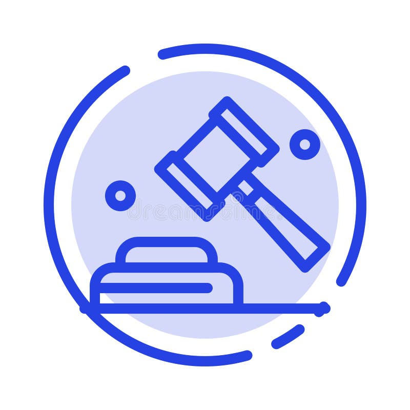 Politics, Law, Campaign, Vote Blue Dotted Line Line Icon Stock Vector ...