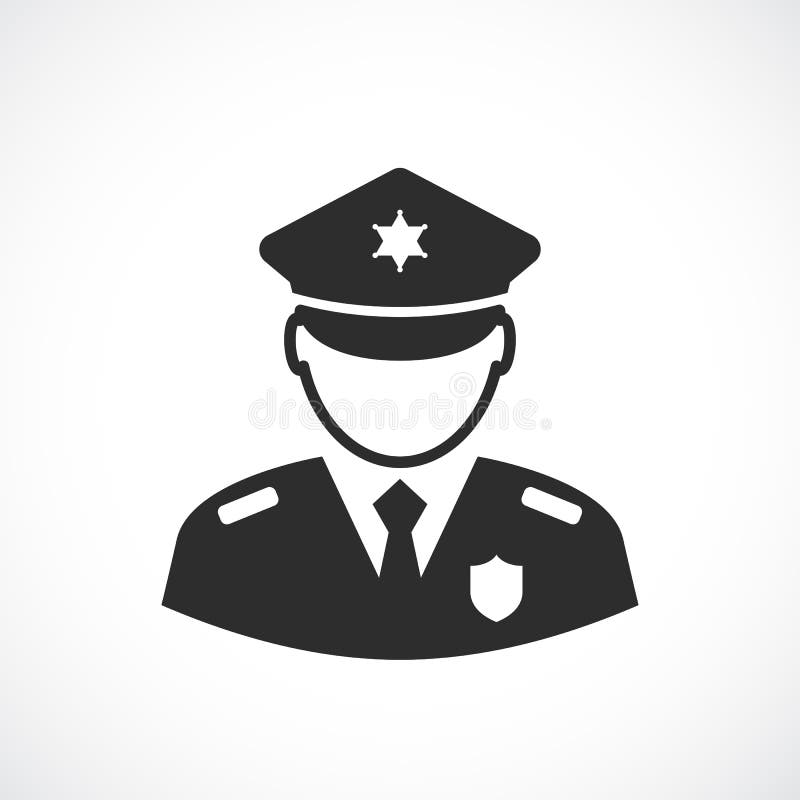 Politie vectorpictogram vector illustratie. Illustration of ...
