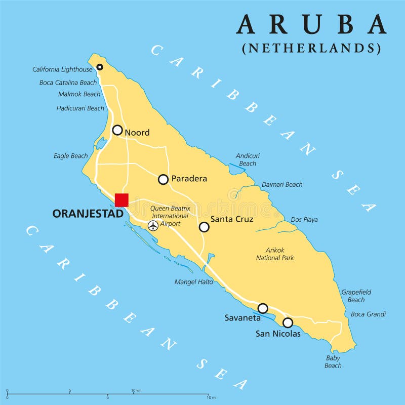 Karte von Aruba vektor abbildung. Illustration von insel - 91960402