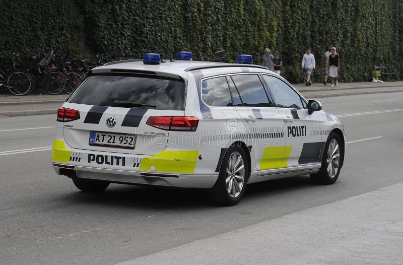 POLIZEI-AUTO redaktionelles stockbild. Bild von dänemark - 96401309