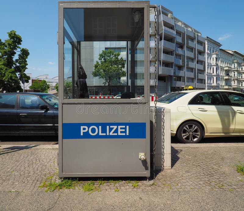 Polizei (Police) Box in Berlin Stock Image - Image of polizei, berlin ...