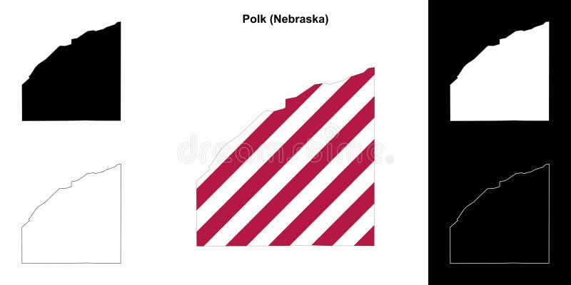 Polk outline map stock vector. Illustration of silhouette - 324018789