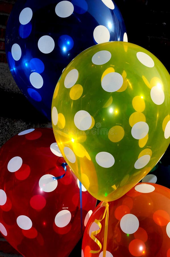 Polka dot balloons stock image. Image of celebration - 26650841