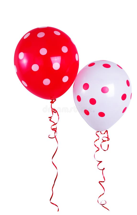 Polka Dot Balloons Isolated Stock Photo - Image of event, show: 271181480