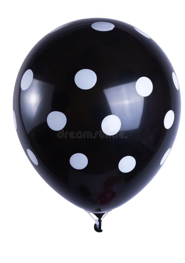 Polka Dot Balloons Isolated Stock Photo - Image of floating, heap ...