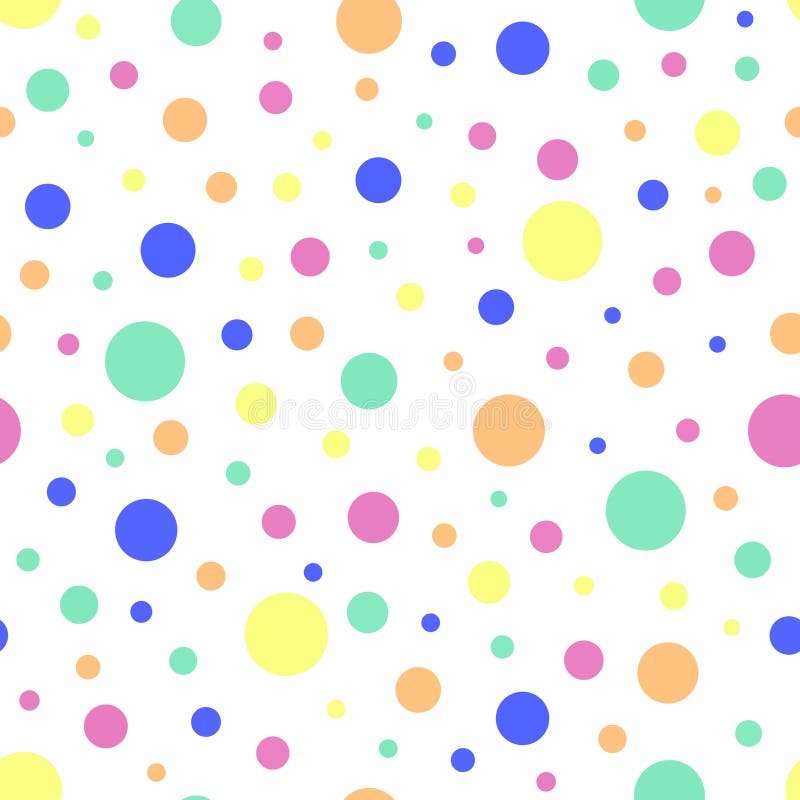 Polka Dot Colorful Seamless Pattern Stock Vector - Illustration of ...
