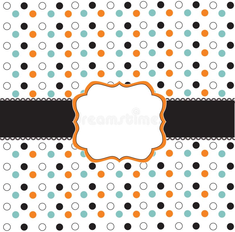 Polka dot design card stock vector. Illustration of pattern - 16090373