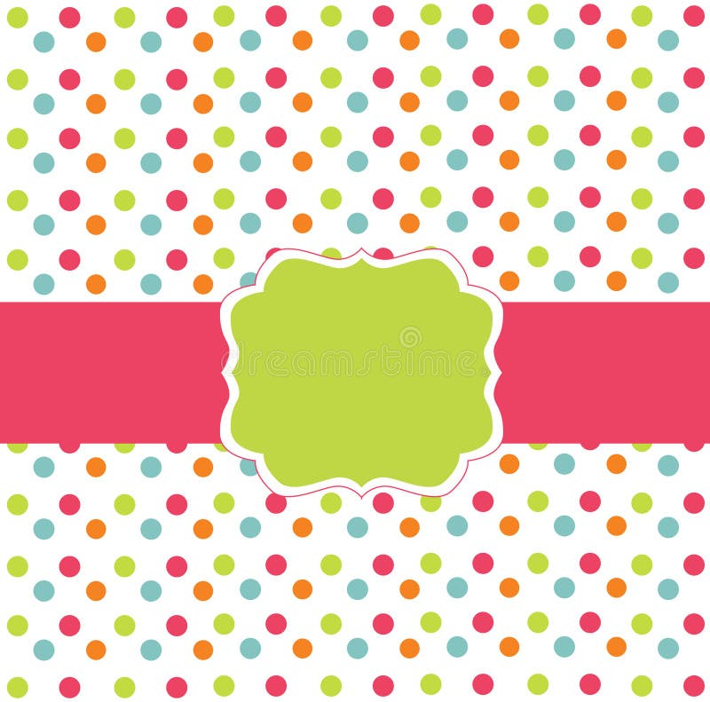 Polka dot design card stock vector. Illustration of pattern - 16090373