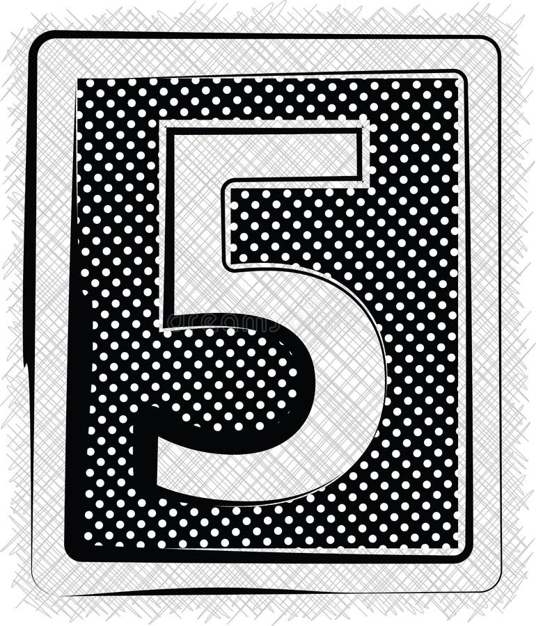 Polka Dot Font Number 5 Stock Illustrations – 11 Polka Dot Font Number ...