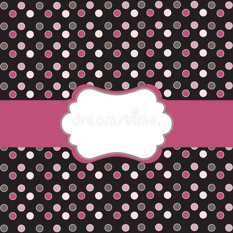 Polka Dot Design with Frame Stock Vector - Illustration of decorative ...