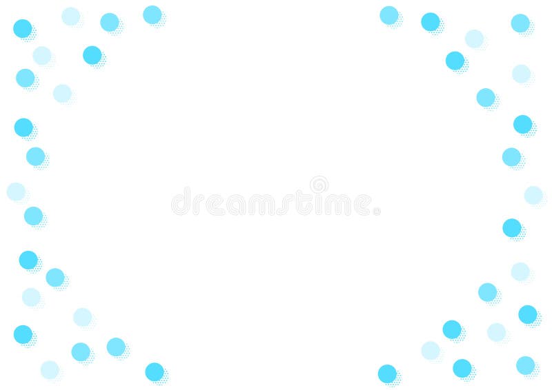 Polka Dot Frame Design. Light Blue Dotted Texture. Background Pattern ...