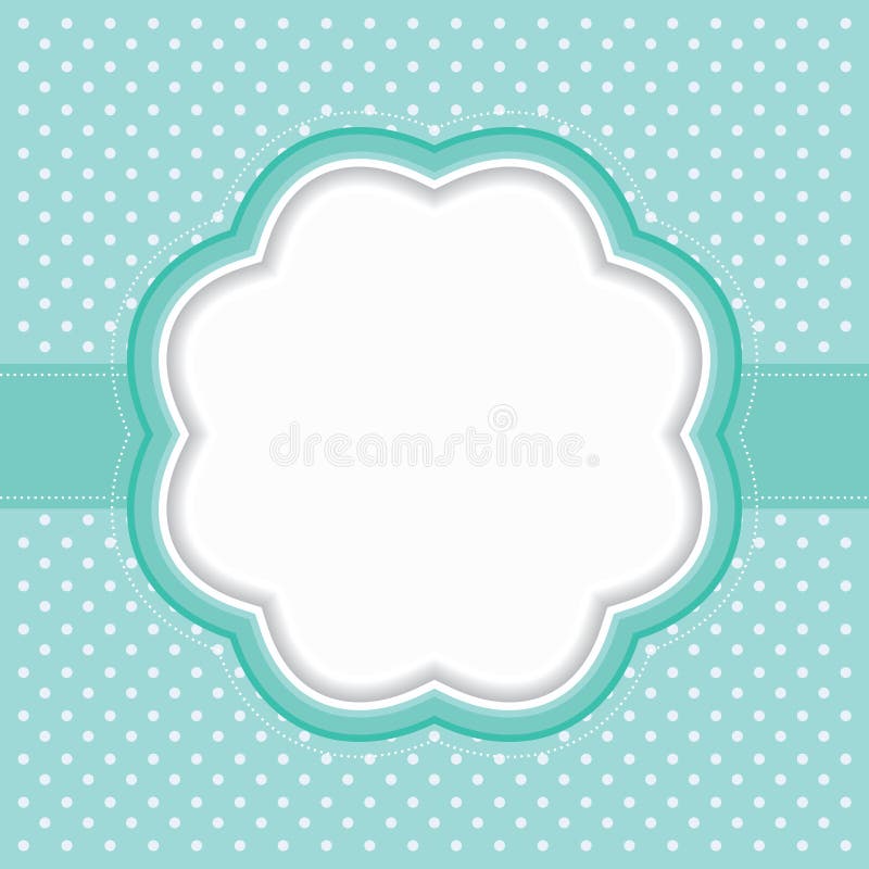 Polka dot frame stock vector. Illustration of cute, birth - 41041705
