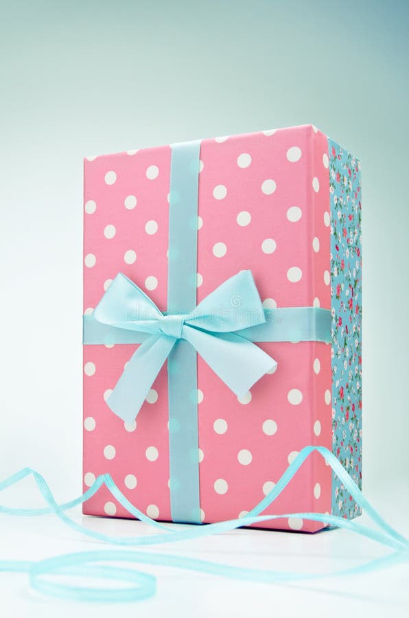 Polka dot gift box stock photo. Image of anniversary - 34108968