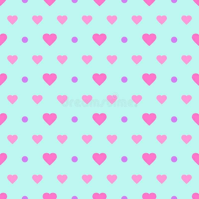 Set of Polka Dot Heart Seamless Patterns Stock Vector - Illustration of ...