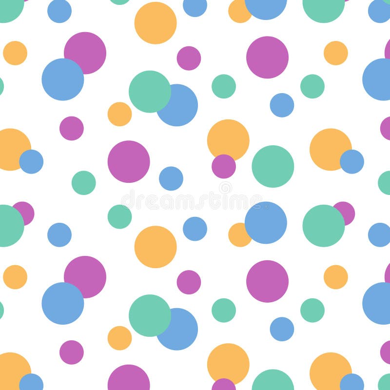 Polka Dot Party Bubble Childish Pattern Stock Vector - Illustration of ...