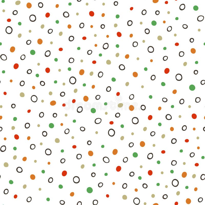 Polka Dot Pattern. Autumn Vector Decoration. Colorful Fashion Seamless ...
