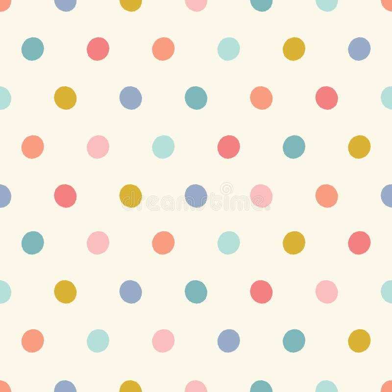 Polka Dot Pattern Background Design. Colourful Spotted Vector Seamless ...
