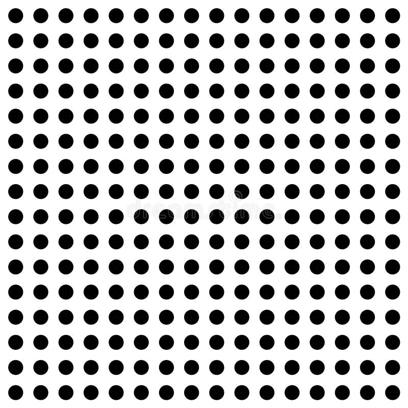 Polka Dot Pattern. Black Circle Grid. Repetitive Geometric Layout ...
