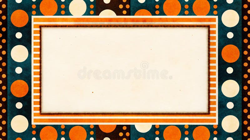 Polka Dot and Pattern Border with Paper Texture and Coastal Sunset ...