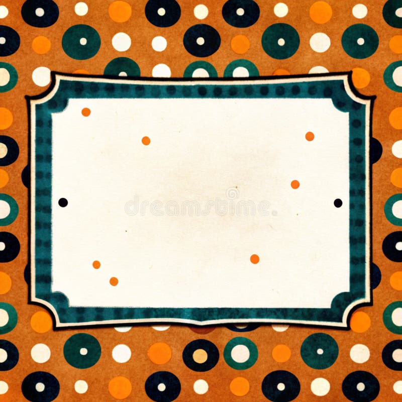 Polka Dot and Pattern Border with Paper Texture and Coastal Sunset ...