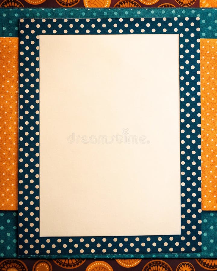 Polka Dot and Pattern Border with Paper Texture and Coastal Sunset ...