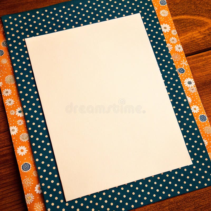 Polka Dot and Pattern Border with Paper Texture and Coastal Sunset ...