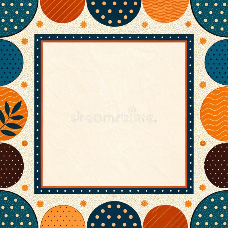 Polka Dot and Pattern Border with Paper Texture and Coastal Sunset ...
